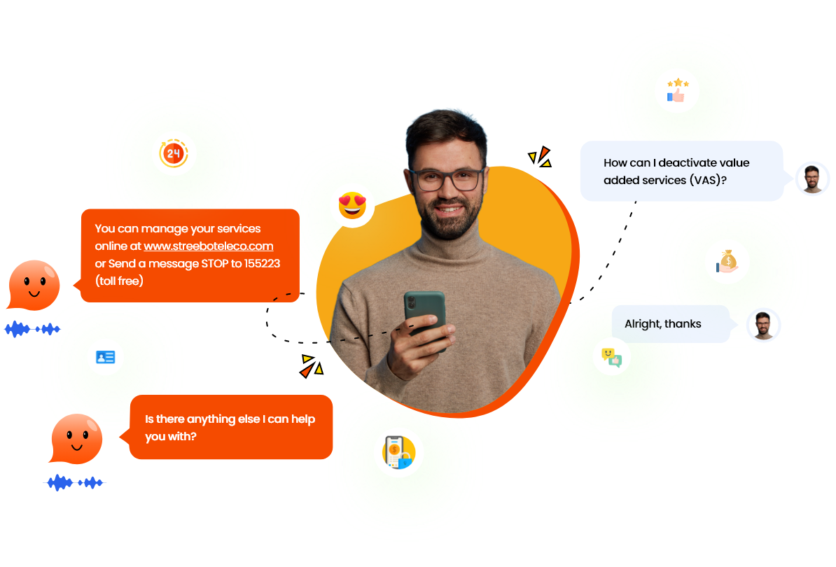 Telecom Chatbot for Customer | Streebo Inc